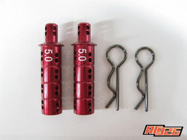 RED Aluminum Adjustable Body Post for 5mm (set of 2) [RC926] KN-BP04RD – Super-G R/C Drift Arena