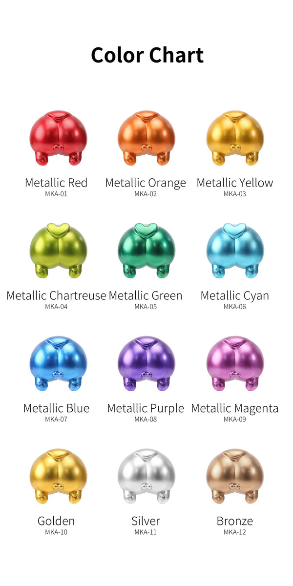 MKA Super Metallic Markers (12 Colors) Detailing Hobby Model Paint Mar ...