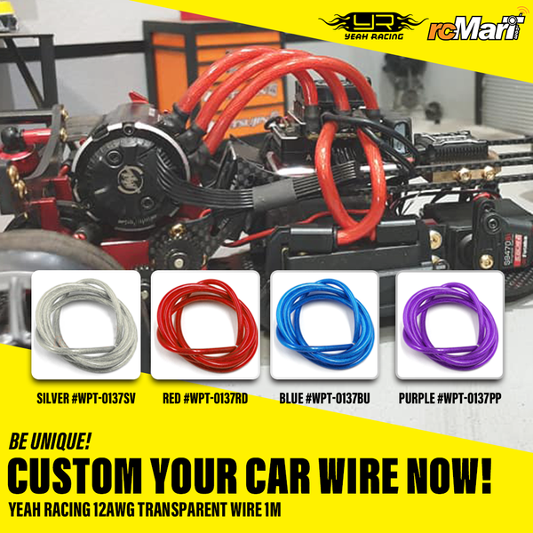 Transparent Purple 12AWG Wire 1m Purple [Yeah Racing] WPT-0137PP ...