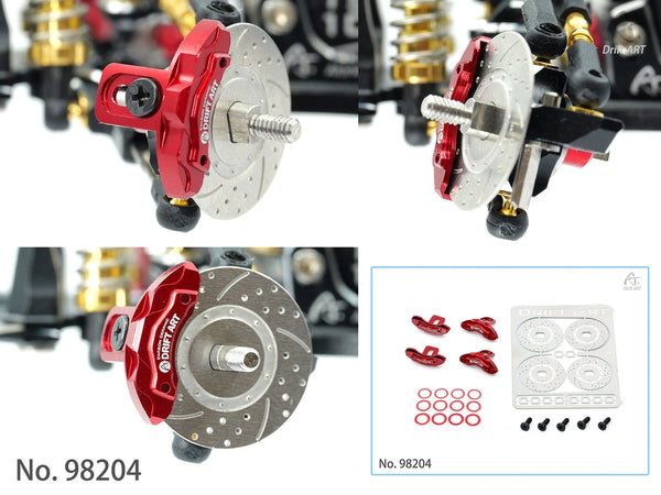 DA3 Aluminum CNC Simulation Brake System For DA3 DA4 [Drift Art] 98204 ...