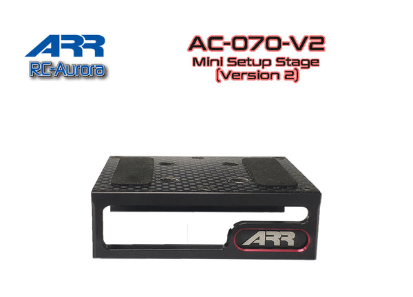 Mini Setup Stage (Version 2) CAR STAND 1/28 BLACK ALUMINUM / CARBON FI ...