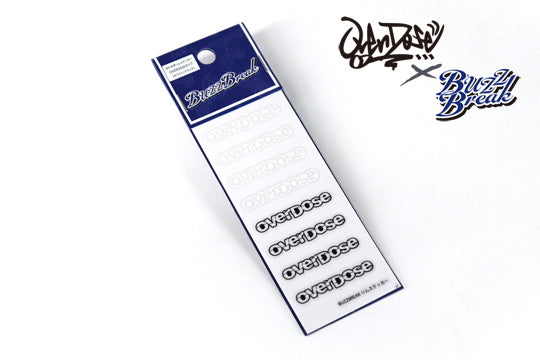 BuzzBreak OVERDOSE TYPE Cut-out letter rim sticker (Die-Cut) Decals fo ...