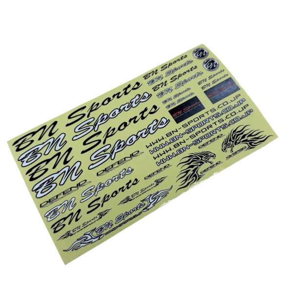 BN SPORTS Licensed Decal Sheet (210mmx120mm) for 1-10 Drift Car Graphi ...