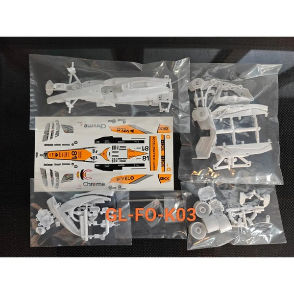 1-28 GL Formula One - WHITE Body Set w/ DECAL SET (K03) ORANGE GRAY #8 ...