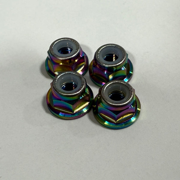 TITANIUM REFLEX WHEEL NUTS LUG NUT M4 NYLON INSERT (NYLOCK) [SCALE REF ...