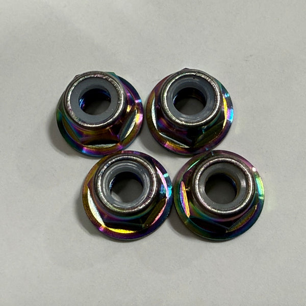 TITANIUM REFLEX WHEEL NUTS LUG NUT M4 NYLON INSERT (NYLOCK) [SCALE REF ...