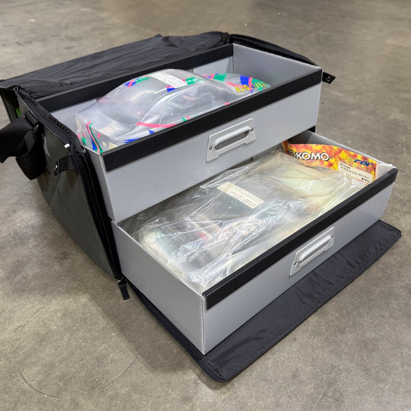 HARD DUAL DRAWER PREMIUM 1/10 RC CARRY BAG HAULER (20" x 12" x 11") [H ...