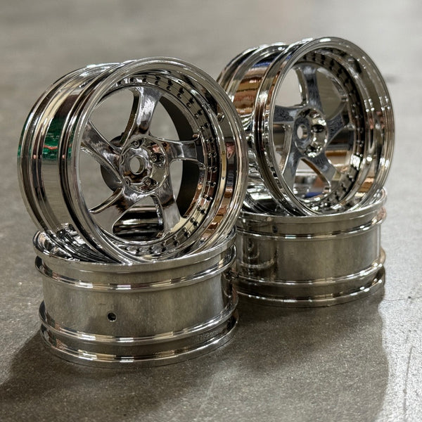CHROME TMB 5 Spokes - Rotiform Style - DEEP 8 Offset 1-10 Rims (4-Pack ...