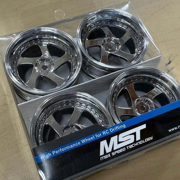 CHROME TMB 5 Spokes - Rotiform Style - DEEP 8 Offset 1-10 Rims (4-Pack ...