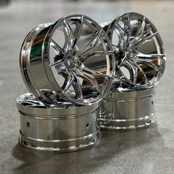 CHROME FX Split 5 Spokes - Titan Style - Concave 8 Offset 1-10 Rims (4 ...