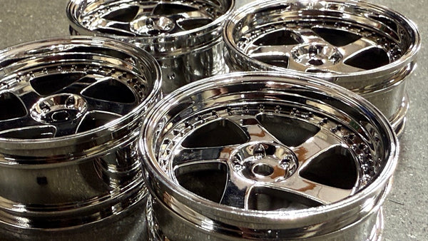 CHROME TMB 5 Spokes - Rotiform Style - 5 Offset 1-10 Rims (4-Pack) [MS ...