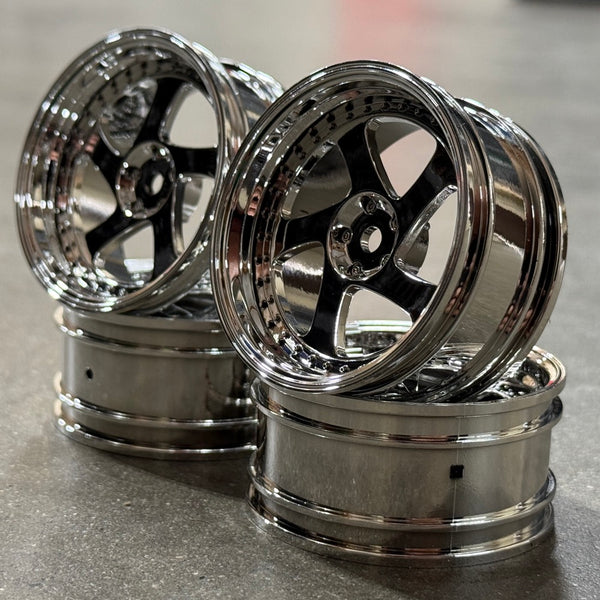 CHROME TMB 5 Spokes - Rotiform Style - 5 Offset 1-10 Rims (4-Pack) [MS ...