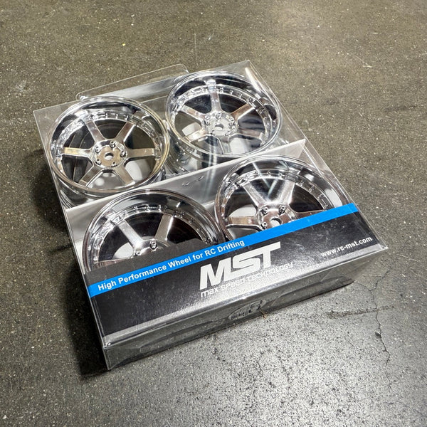 6 Spoke (Chrome) Adjustable Offset Rims (4-Pack) 1-10 TE37 HRE 546 Sty ...