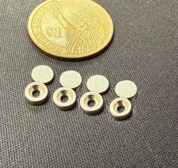 RTS 1-24 Sized Spare Magnet Set (4 Round / 4 Countersunk) [Rhino Racin ...