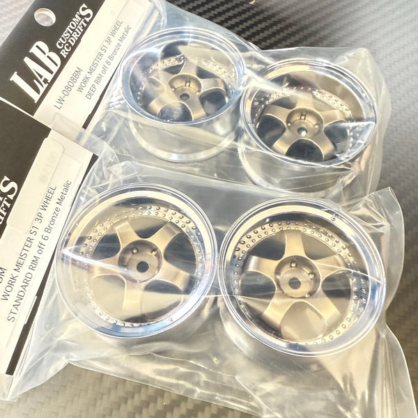 WORK MEISTER S1 3P 6mm - 8mm RIMS BRONZE METALLIC (W/ CHROME LIP) [LAB ...