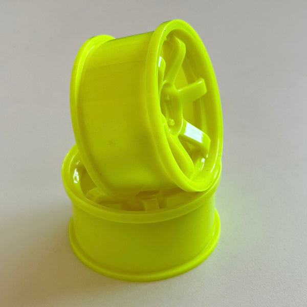 TE37 6 Spoke Wheels - 5mm 8mm KV Coat - YELLOW 1-10 DRIFT RIMS [SPICE ...