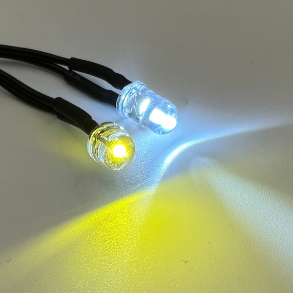 5mm HELLA YELLOW / WHITE LED (4 led 1 plug) for ATTACK LIGHT KIT [Scal ...