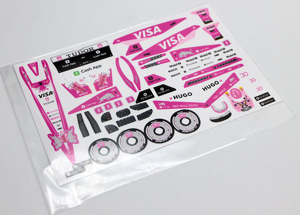 1-28 FX28 Decal Set TYPE PVC - Pink Livery for F1 (Reflex) [Raceway RC ...