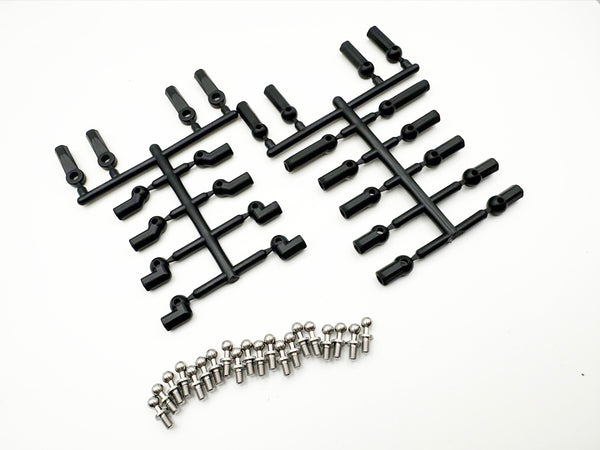 Titanium 4.3 Ball Stud (20 pc) and Ball Cup Set [Rhino Racing] RR-240 ...