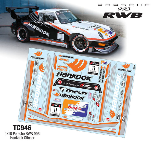 1-10 LIVERY: RWB HANKOOK DECAL SHEET STICKERS [TEAM-C] TC946 – Super-G ...
