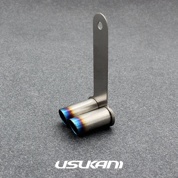 DUAL BLAST PIPES - 10mm Titanium Burnt Tip (Slant Cut) 1-10 MUFFLER EX ...