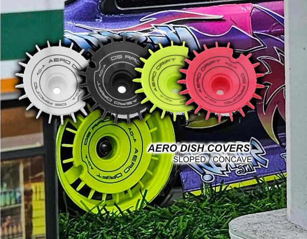 CONCAVE / FLAT AERO DRIFT FIN Wheel Cover (White, Black, Pink, Green ...