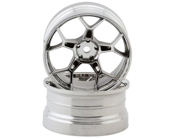 Feathery Split 5Y Wheels 8mm OFFSET (Chrome) 1-10 Drift Rims[DS Racing ...