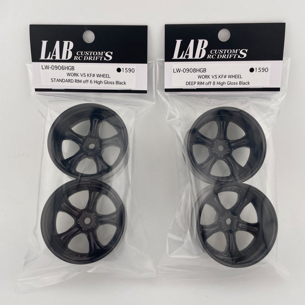Work VS-KF VSKF 1-10 VS KF Wheels (HIGH GLOSS BLACK) 6mm / 8mm [Lab] L ...
