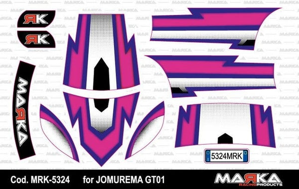 COLOR 5 (PURPLE BLUE GREY) Skin Adhesive 1:28 Jomurema Body JR-GT01 GR ...