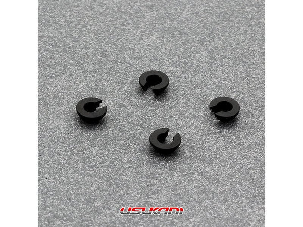 ALUMINUM Spring Cup Black (4pcs) for 1/24 Hydraulic Shocks [Usukani] M ...