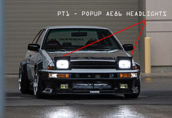 AE86 - Trueno Functional Popup Headlight Assemblies (AE86 & More ...