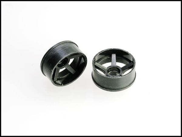2WD Machine Cut - 5 Spoke Wheels BLACK - RWD Rims for Mini-Z (1-28) (8 ...