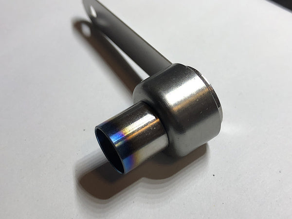 RACING MEDALLION - 10mm Titanium Burnt Tip (Straight Cut) - 17mm Muffl ...