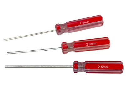 HEX Driver Set (1.5mm, 2.0mm, 2.5mm) [Topline RC] ET-016 ET-017 ET-018 ...