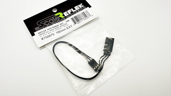 Reflex TRIPLE BLACK SERVO ESC EXTENSION CABLE (120mm - 150mm - 180mm ...