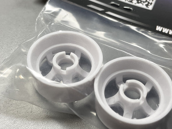 5 Spoke RIMS - WHITE 2PC Set (OFFSET 2) for RW00 [ZERORC] ZERORC-Hub-W ...