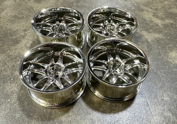 1-10 VOLK RACING GT-V RIMS - DEEP DISH +9 CHROME (4 PACK) [K SPORT] GT ...