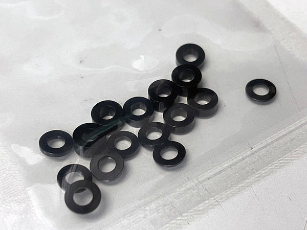 VARIETY PACK: M3 Aluminum Spacer Shims (0.5mm - 1mm 2mm 3mm) 3x6 (16-P ...
