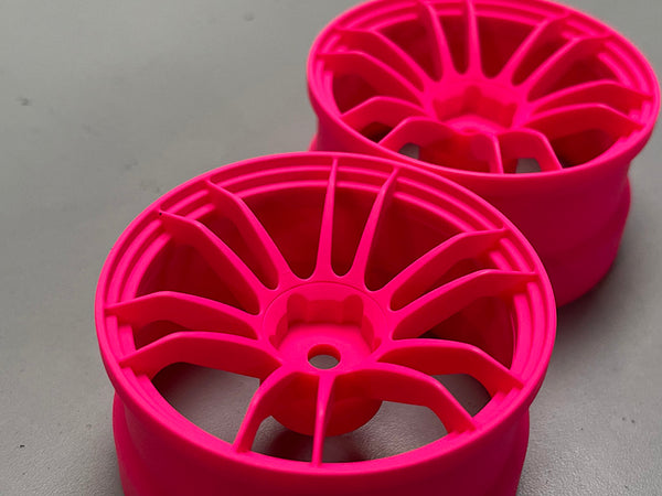 NEON PINK UL12 (57extreme) Drift Wheel Rims 6mm OFFSET (HIGH TRACTION ...