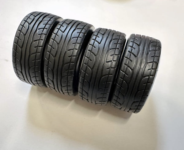 1-10 TAKECHI PROJECT RACING HART 4 SPOKE RIMS +6 (SILVER) + ADVAN TIRE ...