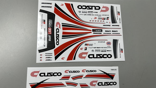 1-10 LIVERY: CUSCO RED-BLACK GRAPHICS DECAL SHEET FORMULA DRIFT STICKE ...