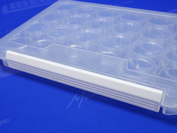 Multi Utility Case with 24 Round SS Cases Containers Organizer Parts B ...