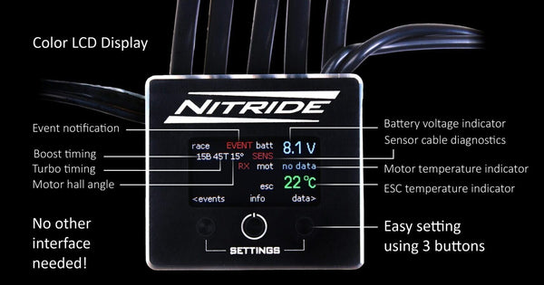 Nitride 1-10 Brushless ESC w-LCD Display (Aluminum Nitride Ceramic Coo ...