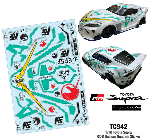 1-10 LIVERY: RX-0 UNICORN GUNDAMN DECAL SHEET EFSF STICKERS [TEAM-C] T ...