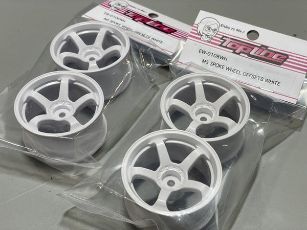 M5 SPOKE WHEEL WHITE 6mm - 8mm [TOPLINE] EW-0106WH EW-0108WH – Super-G ...