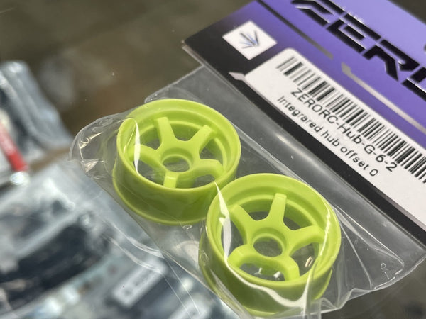 5 Spoke RIMS - GREEN 2PC Set (OFFSET 0) for RW00 [ZERORC] ZERORC-Hub-G ...