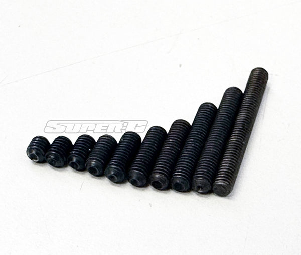 Black ALL THREAD GRUB - SET SCREWS M3 [SR] 3mm ~ 25mm (6pc) – Super-G R ...