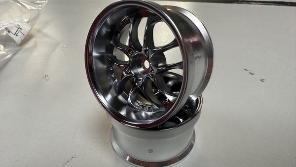 SSR MINERVA MATTE CHROME 6mm - 8mm 1-10 RC RIMS ** 30MM WIDE ** [Topli ...