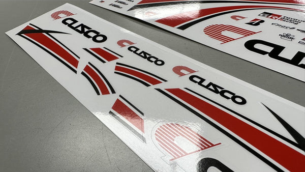 1-10 LIVERY: CUSCO RED-BLACK GRAPHICS DECAL SHEET FORMULA DRIFT STICKE ...