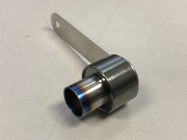 RACING MEDALLION - 10mm Titanium Burnt Tip (Straight Cut) - 17mm Muffl ...